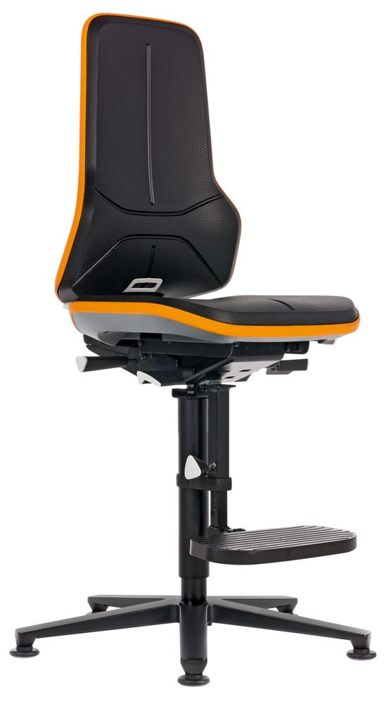 Arbeitsdrehstuhl, Permanentkontakt, mit Gleiter und Aufstieghilfe ...