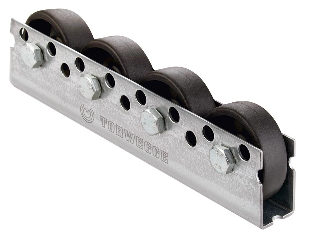 Universal-Rollenschiene, Profil 44x28x44x2 mm, verzinkt, Kunststoff ...